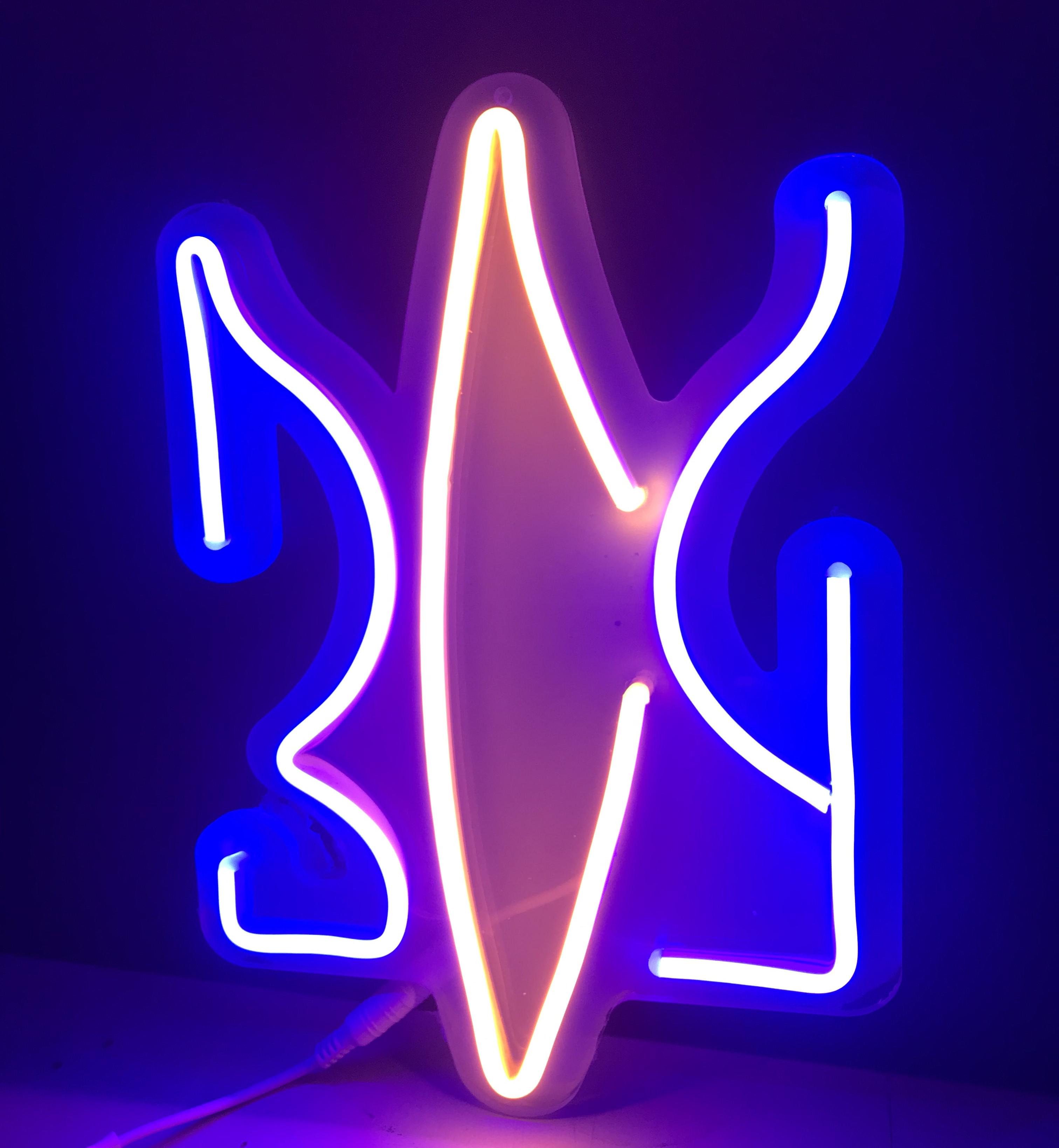 ᐉ Вывеска неоновая LED Тризуб ВСУ 21x30 см