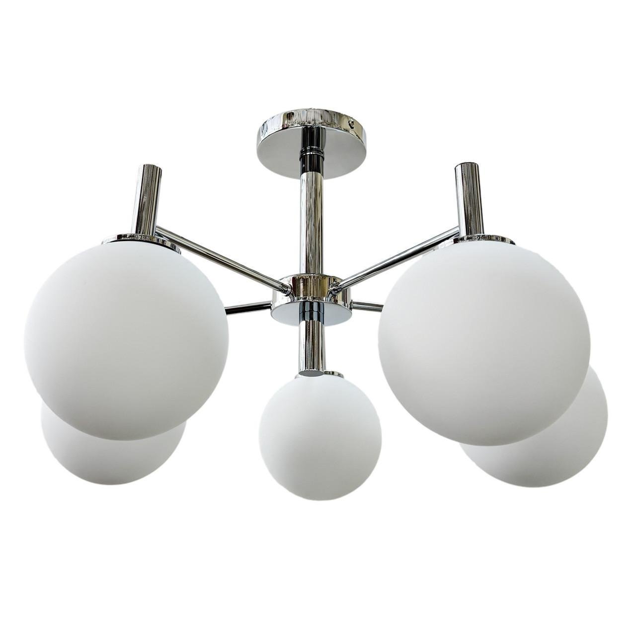 ᐉ Люстра стельова Прометей Лофт P9-N2888/5 Хром • Краща ціна в Києві, Україні • Купити в Епіцентр