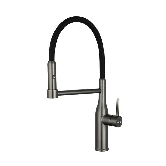 ᐉ Смеситель для кухни Gappo G4398-51 с гибким изливом 2 режима Черный