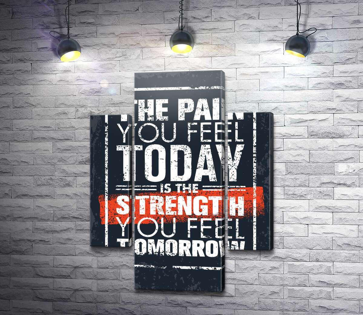 ᐉ Картина ArtPoster Мотивационная надпись "The pain you fell today is ...