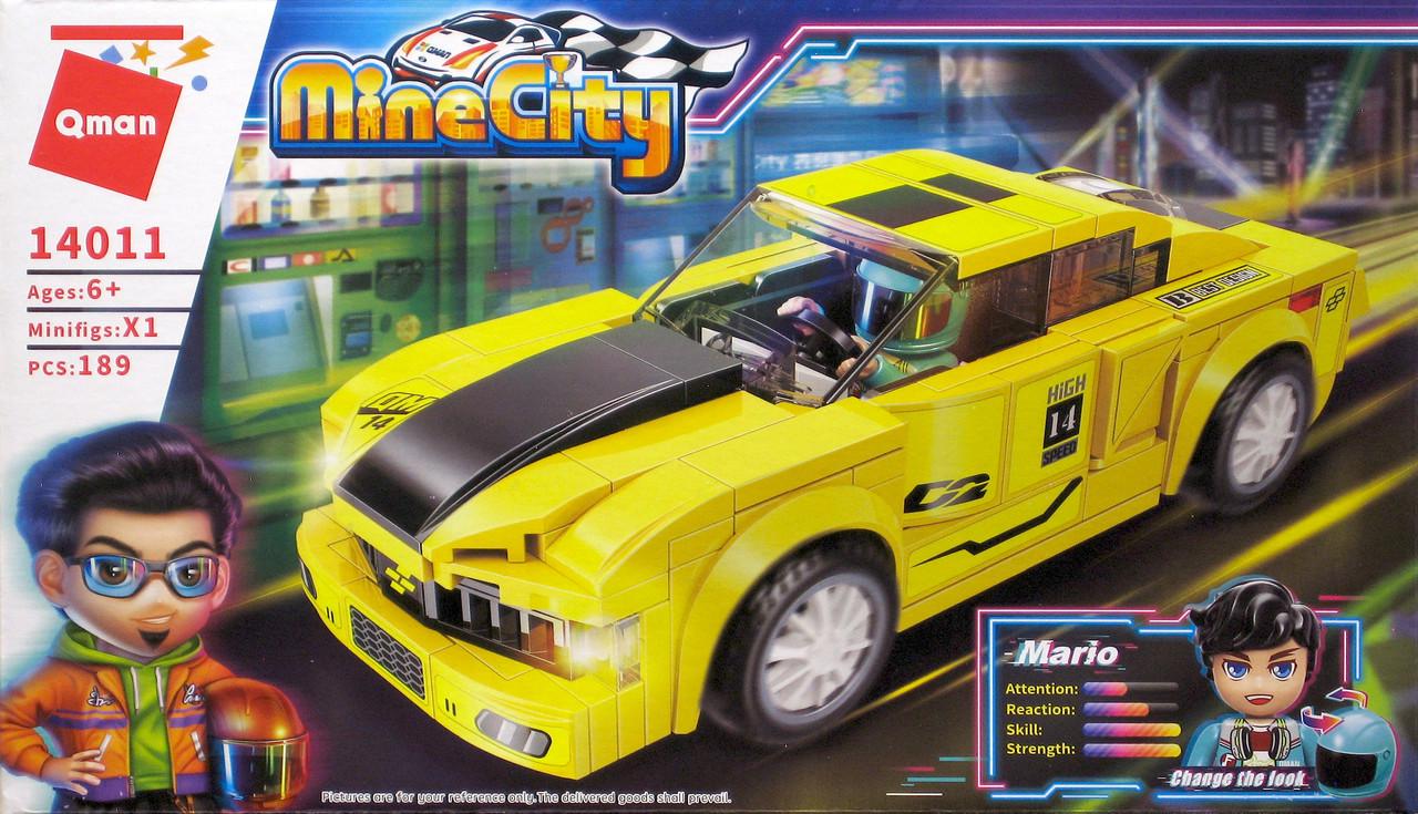 ᐉ Конструктор Qman Brick 14011 Спортивная машина Hornet VER-7 189 детали 1 фигурка