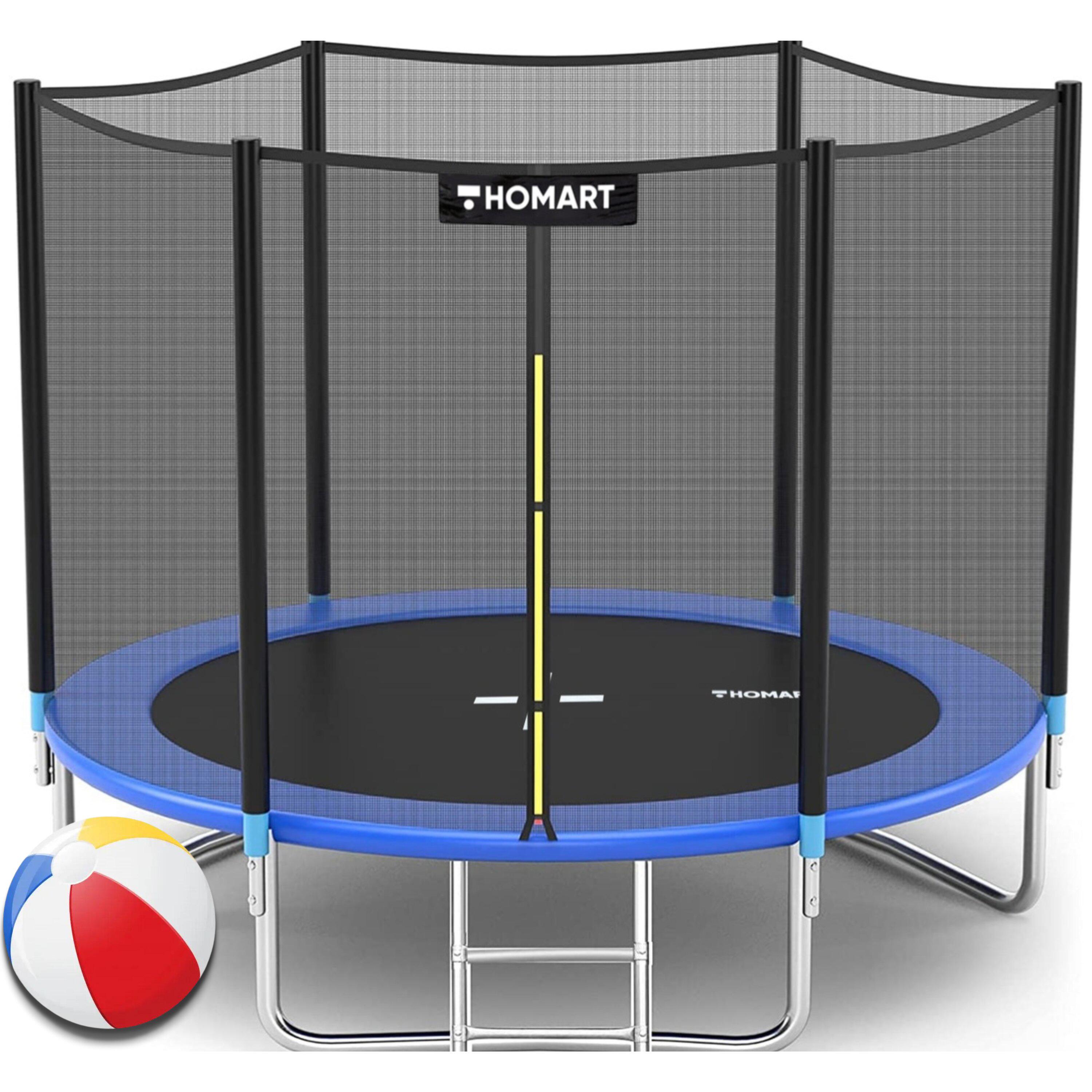 ᐉ Батут Homart з зовнішньою сіткою та драбинкою з м'ячем 10ft/312 см ...