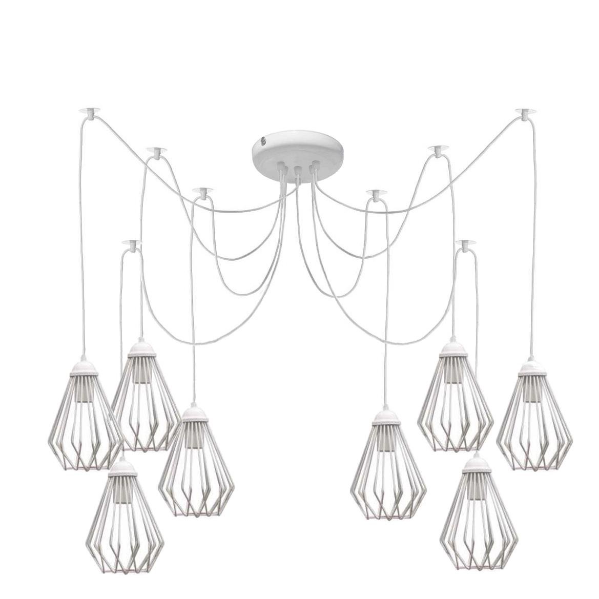 ᐉ Люстра паук на восемь плафонов Msk Electric Silvia Nl 05371 8 W • Купить в Киеве Украине