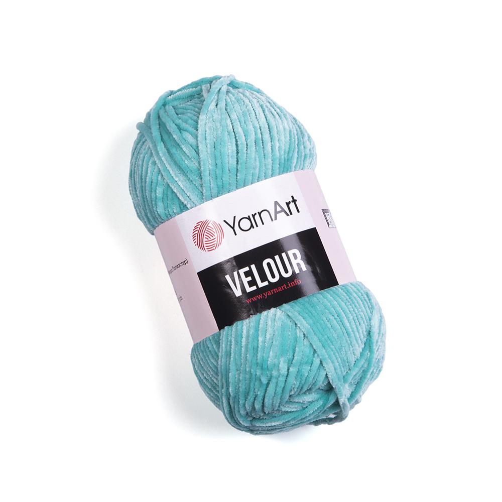 ᐉ Пряжа велюровая YarnArt Velour 864 бирюзовый (2424)