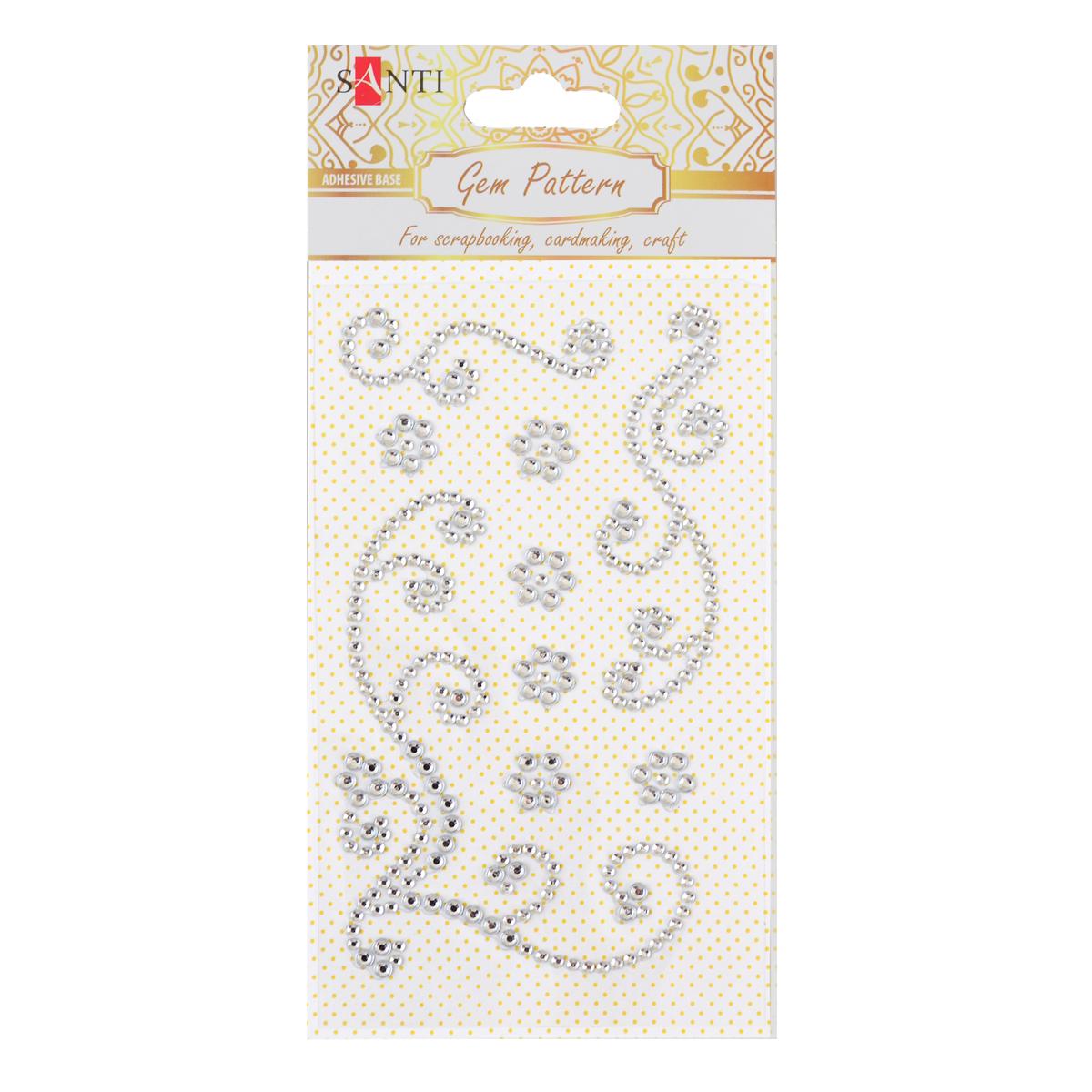 ᐉ Узор-аппликация из страз Santi Shining pattern самоклеящееся 10x6 см ...