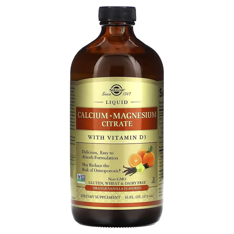 ᐉ Цитрат жидкий D3 Solgar Calcium Magnesium Citrate with Vitamin D3 ...