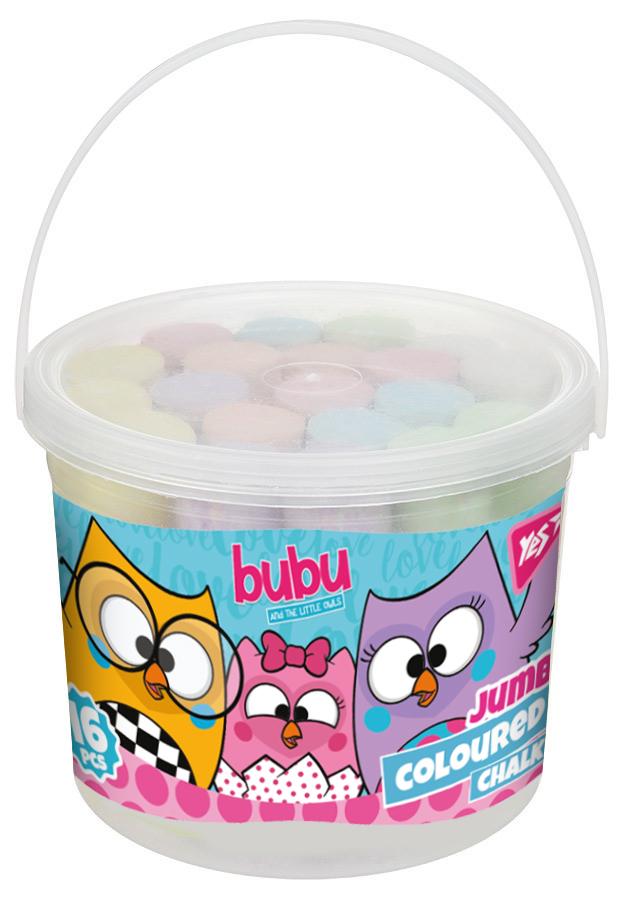 ᐉ Мел YES Jumbo Bubu цветной в ведре 16 шт.
