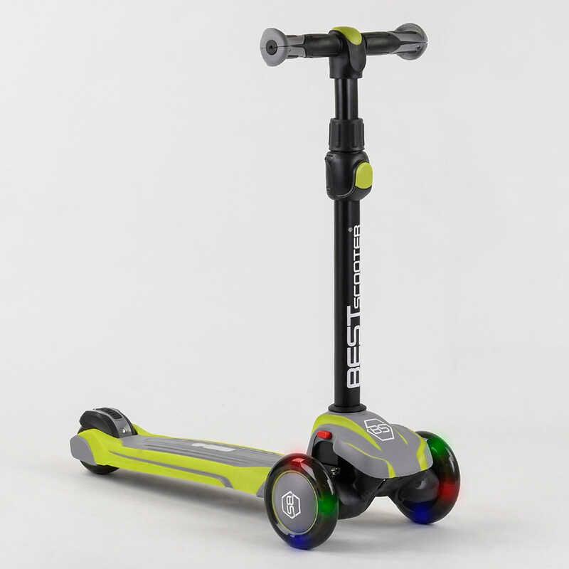 ᐉ Самокат трехколесный Best Scooter MX-50105 MAXI 3 колеса PU со светом ...