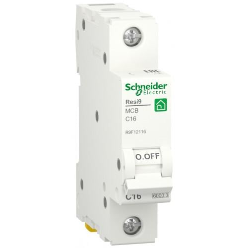 ᐉ Автоматичний вимикач Schneider Electric 1-п RESI9 6kA 16A C (R9F12116 ...
