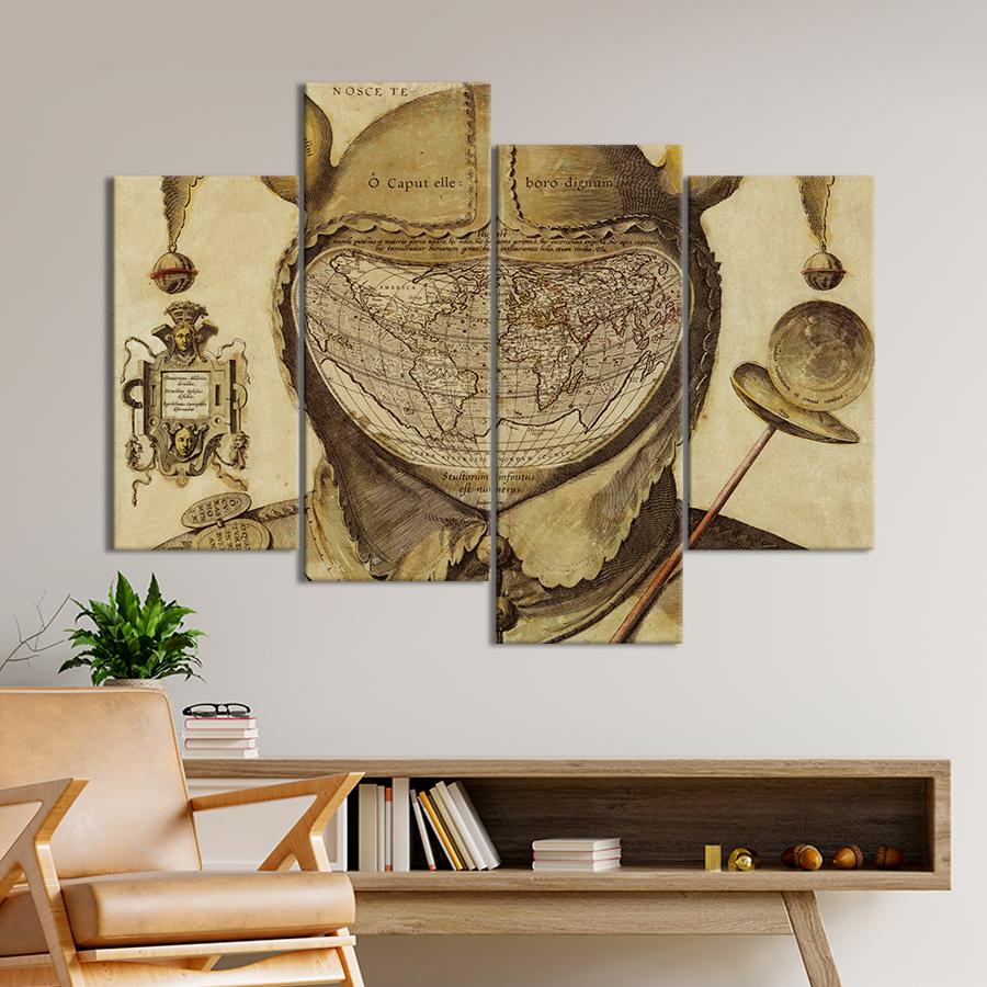 ᐉ Картина карта Старовинна Карта блазнівського ковпака 129x90 см A1330 4 • Краща ціна в Києві