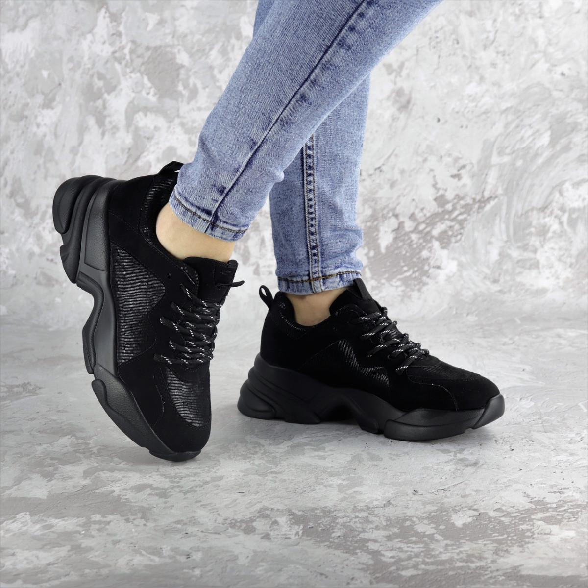 ᐉ Кроссовки женские Fashion р. 37 23,5 см Черный (2443) • Купить в ...