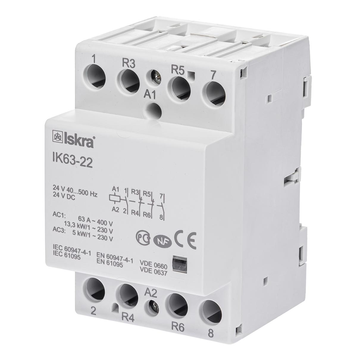 ᐉ Контактор Iskra IK63-31 63 A 4P AC 220/240 В 50/60 Гц (030045523000)