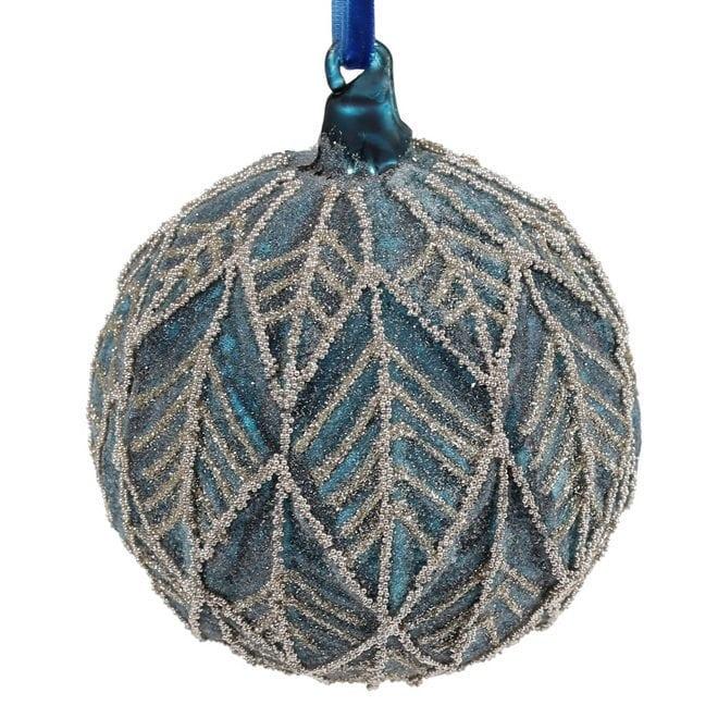 ᐉ Набір ялинкових кульок скляних 8 см 6 шт. Сапфір (12910) • Краща ціна ...