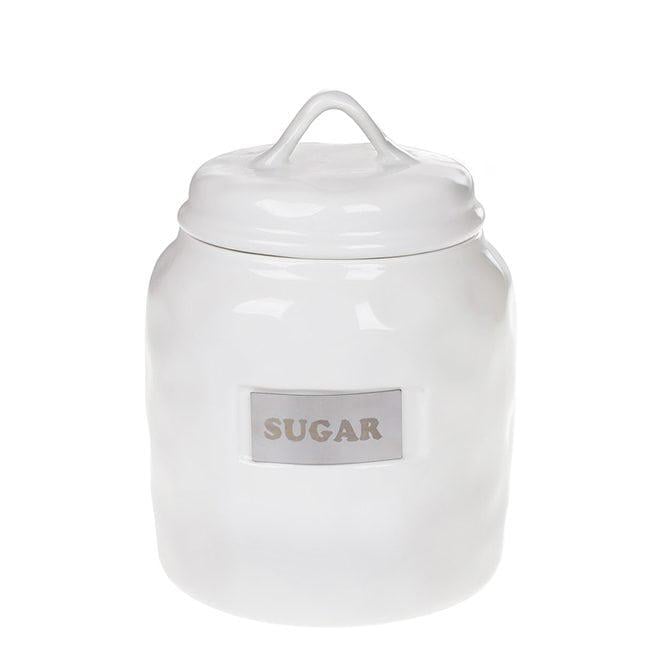 ᐉ Банка керамическая Flora Sugar с крышкой 0,9 л Белый (32188)