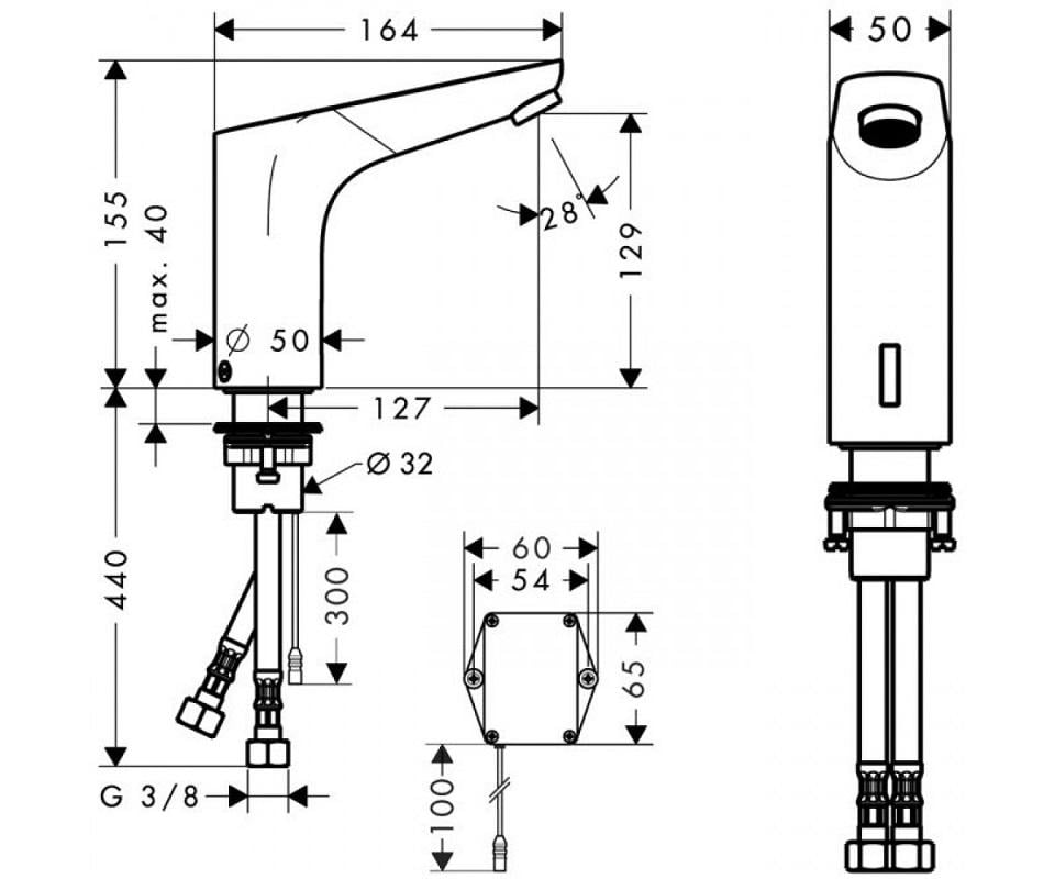 ᐉ Смеситель Hansgrohe Focus 31172000 электронный для раковины (24059 ...