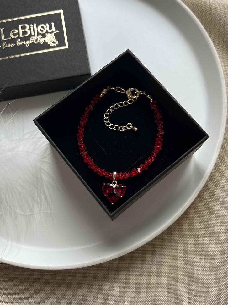 ᐉ Браслет с сердцем Красный (5587) • Купить в Киеве, Украине • Лучшая ...