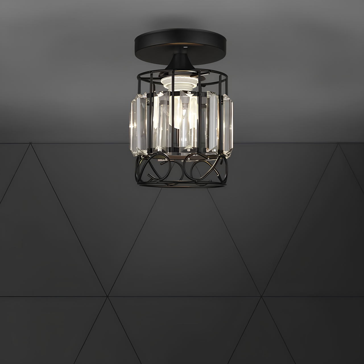 ᐉ Люстра Svet с хрустальным плафоном на одну лампу Е27 Черный (SR-N3892/1H BK) • Купить в Киеве ...