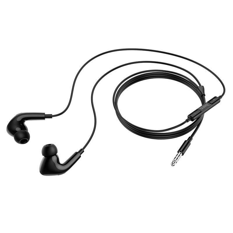 ᐉ Наушники проводные Hoco Crystal sound wire-controlled earphones with microphone M101 Pro Black ...