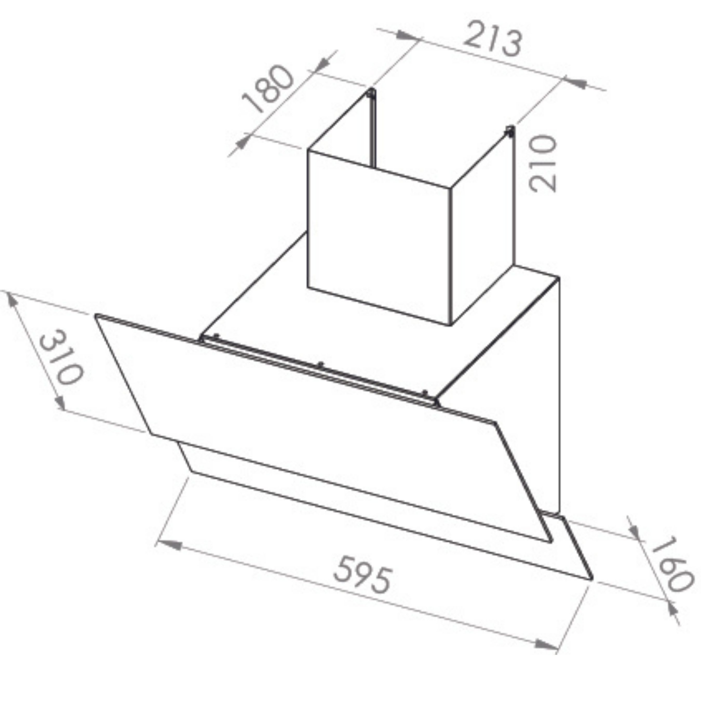 ᐉ Вытяжка кухонная CAN 602 J декоративная 450 м3/ч Черный • Купить в ...