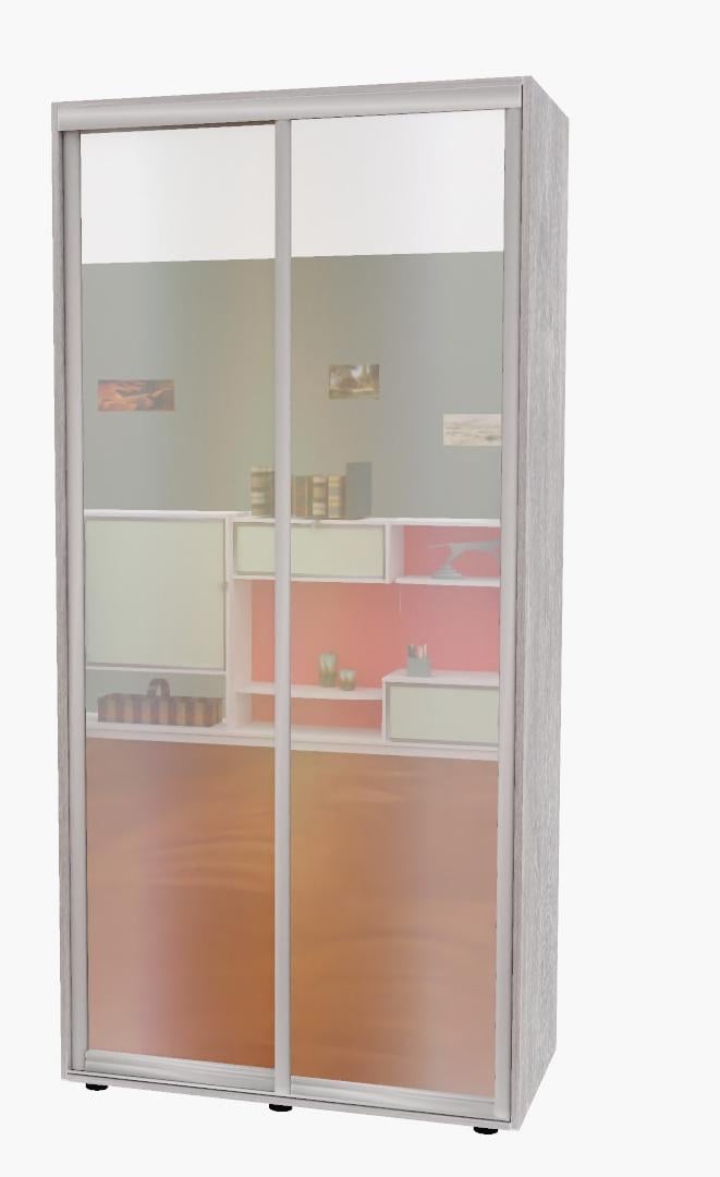 ᐉ Шкаф-купе двухдверный Алекса Зеркало 120х60х250 см Бетон • Купить в ...