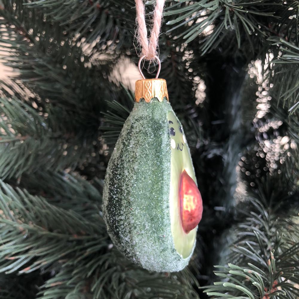 ᐉ Іграшка ялинкова Авокадо з очками скляна • Краща ціна в Києві Україні • Купити в Епіцентр
