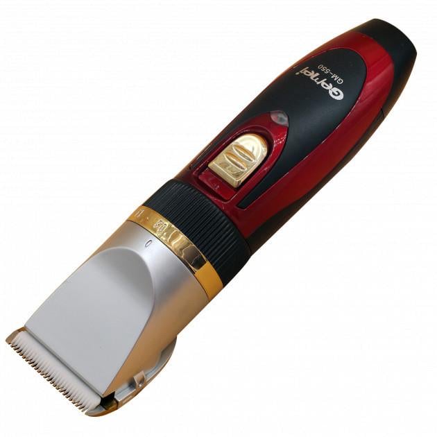 ᐉ Машинка для стрижки волос Gemei GM 550 с двумя аккумуляторами Черно-красный