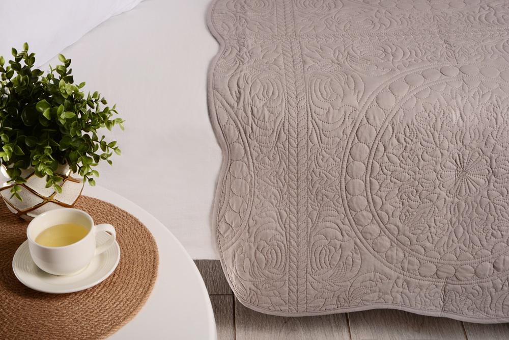 ᐉ Покрывало Soho Circle Cream полиэстер 220x240 см Серый (UG-A120118 ...