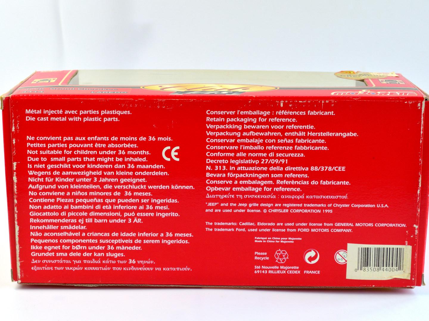 ᐉ Коллекционная модель Majorette Jeep Grand Cherokee Laredo 1:18 ...