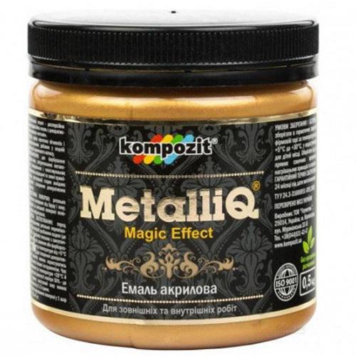 ᐉ Краска-эмаль акриловая Metalliq Kompozit 0,5 кг Черная Жемчужина ...