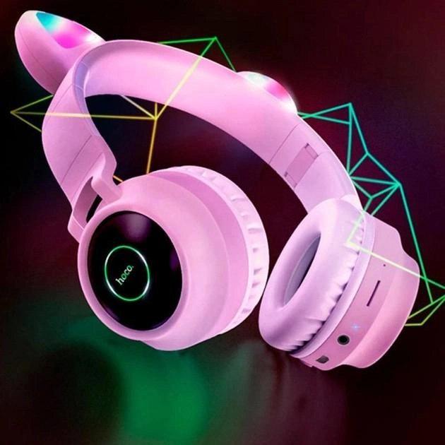 ᐉ Навушники бездротові HOCO W27 Cat Ear Wireless Headphones Pink ...