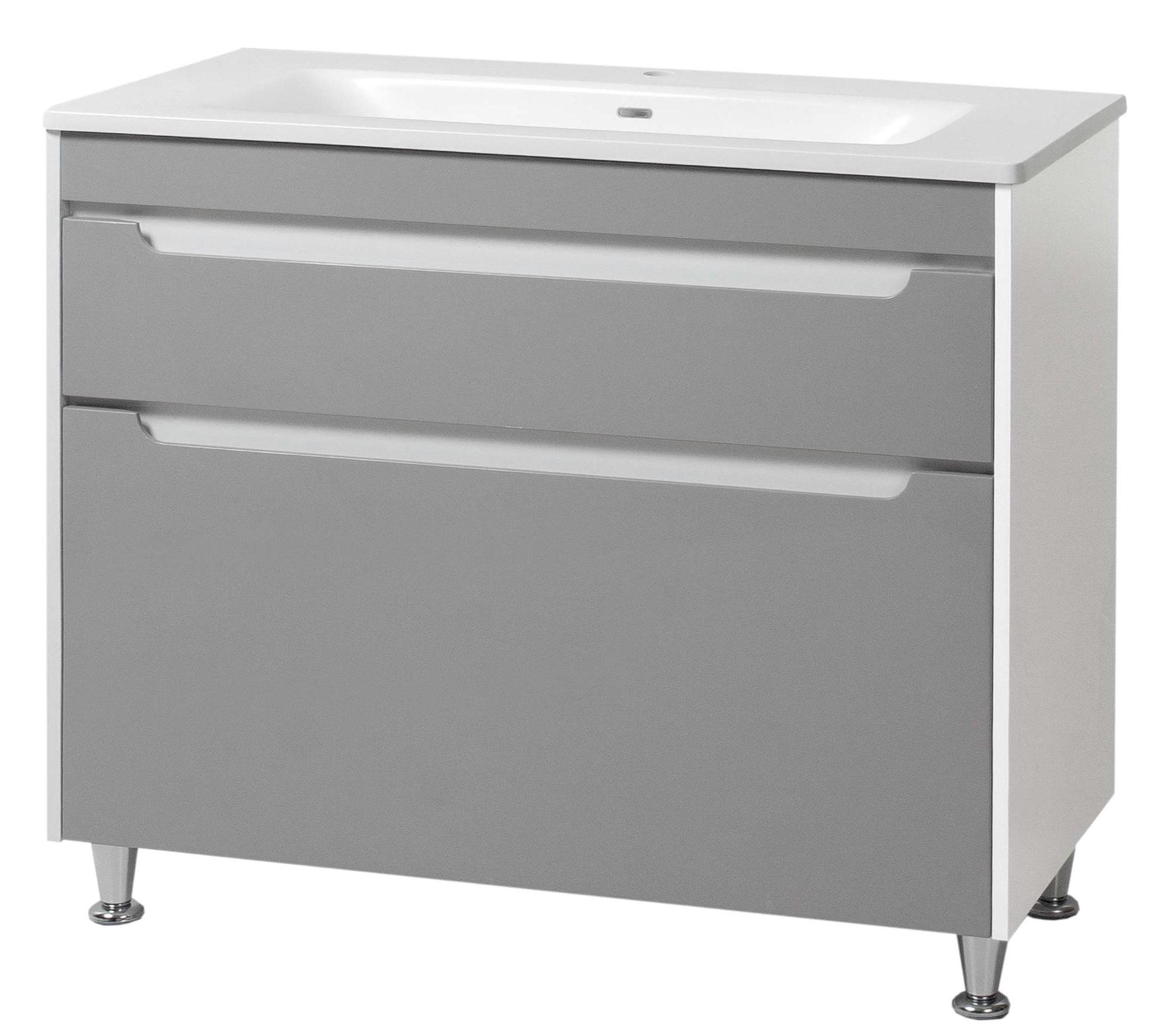 ᐉ Тумба з умивальником підлогова Юввіс Valencia Естель 100 см Grey 13943857 • Краща ціна в