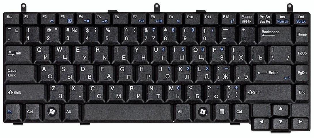 ᐉ Клавиатура для ноутбука LG K1 K2 Black