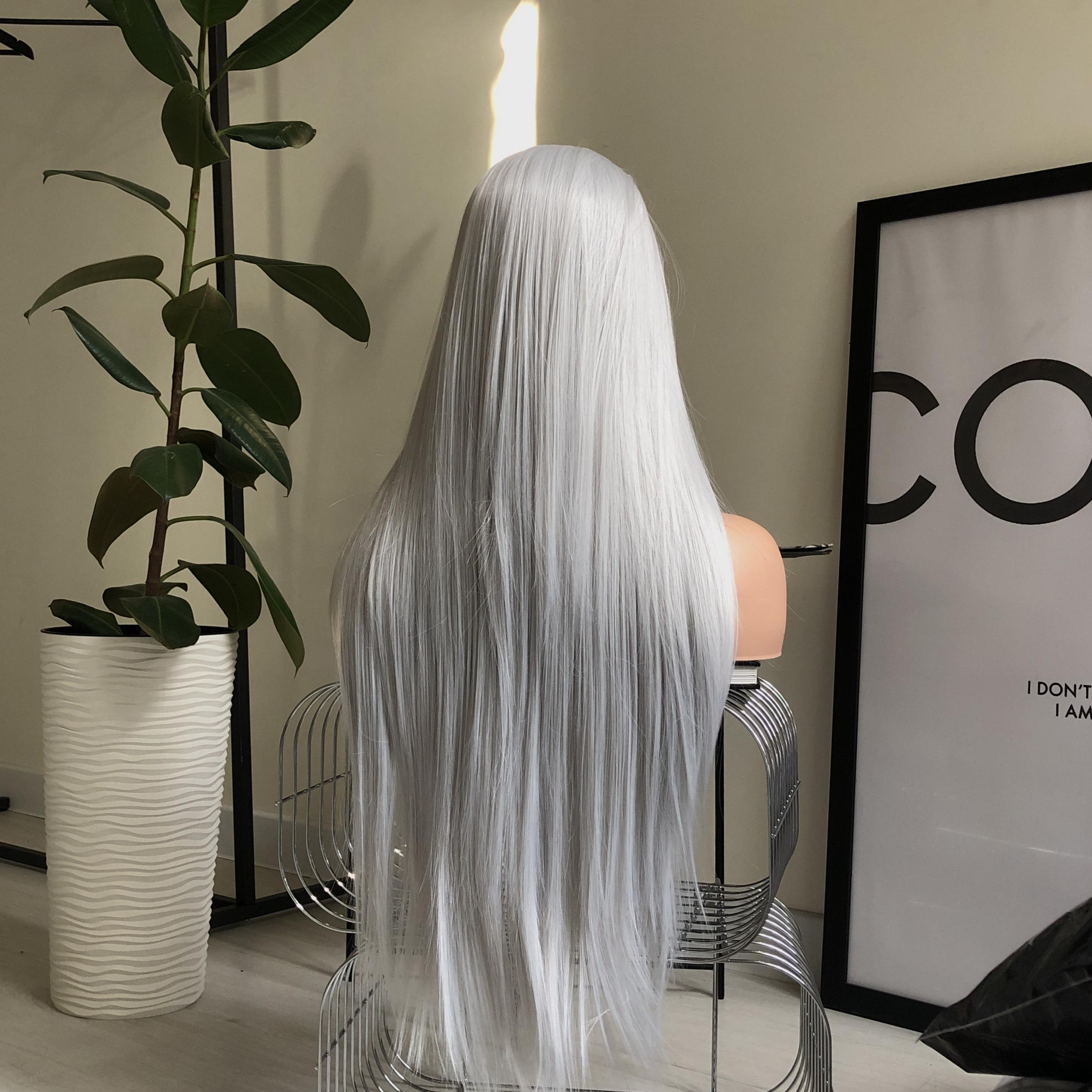 ᐉ Перука KITTO HAIR з міні-імітацією шкіри голови 75 см Попелясто-білий (6732) • Краща ціна в ...
