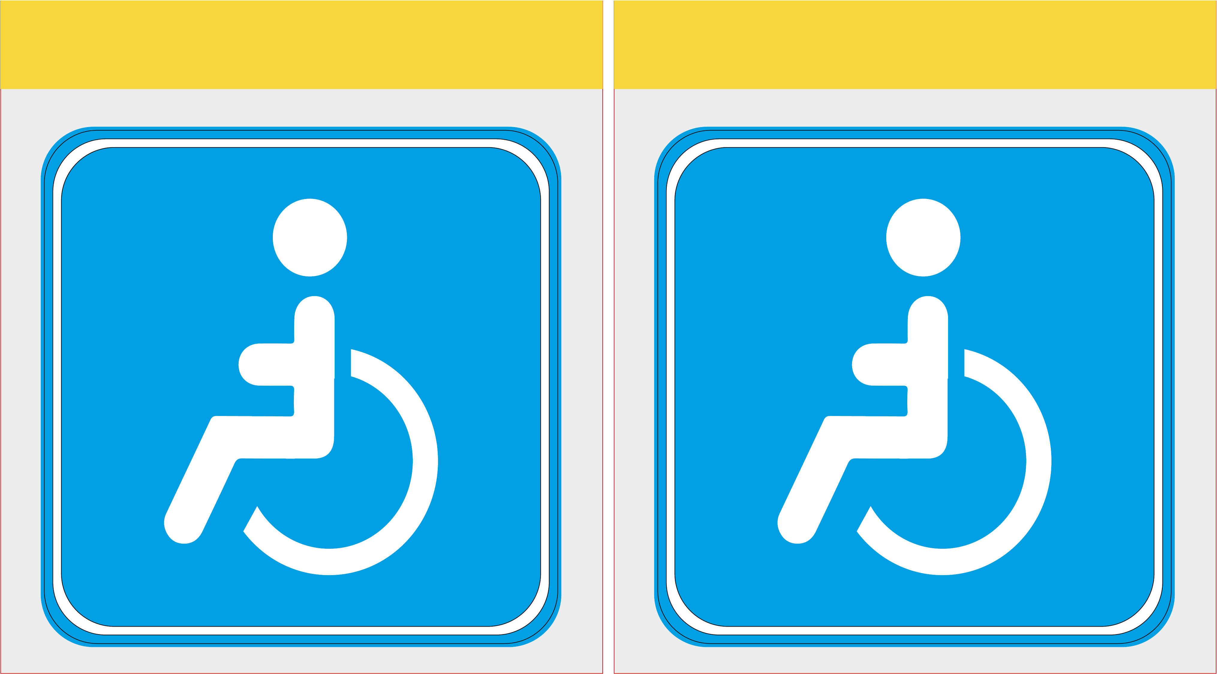 ᐉ Набір наліпок на авто Знак Інвалід 2 шт Синій • Краща ціна в Києві Україні • Купити в Епіцентр