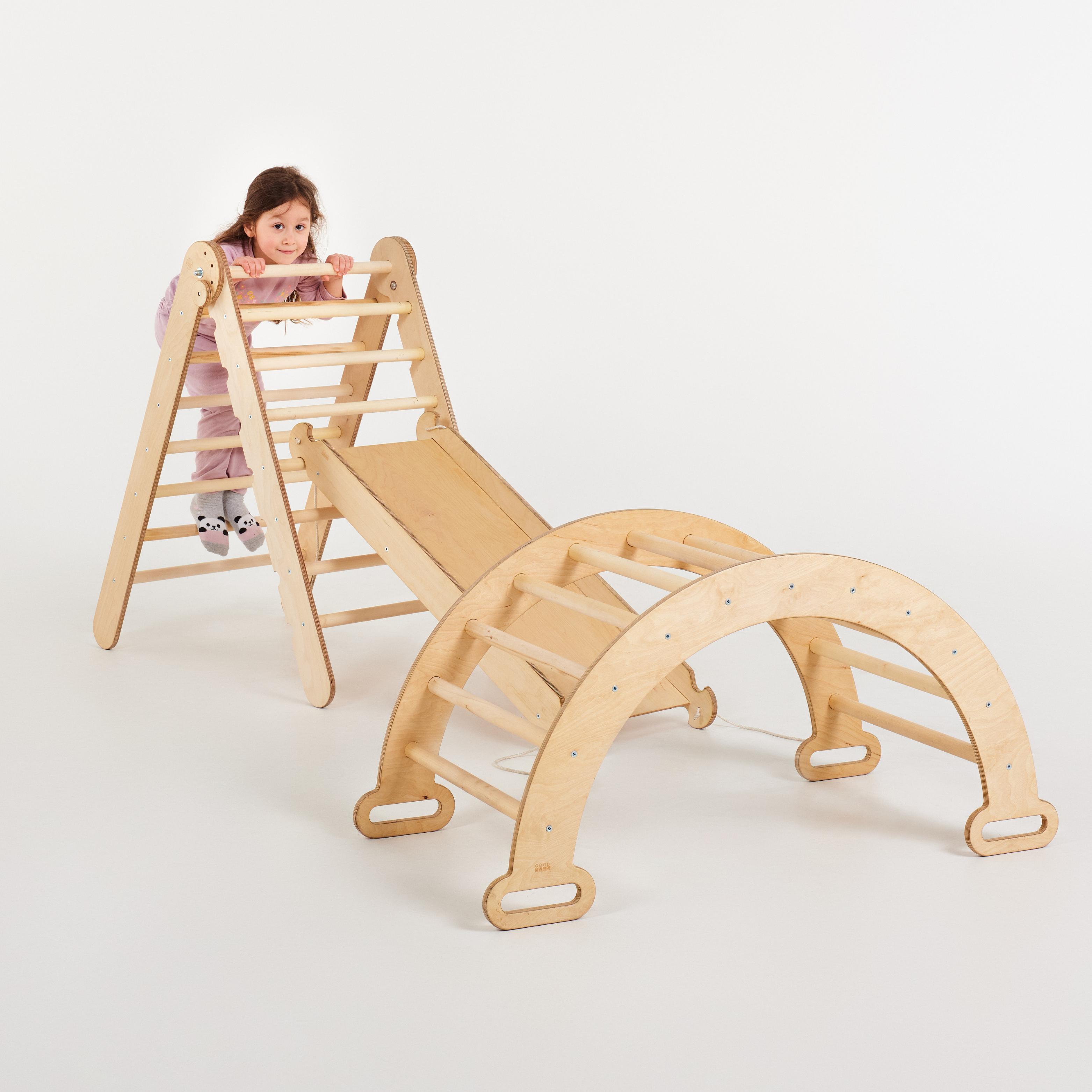 ᐉ Дитячий ігровий комплекс 4в1 Трикутник Піклера/арка/гойдалка/гірка/подушка (E044) • Краща ціна ...