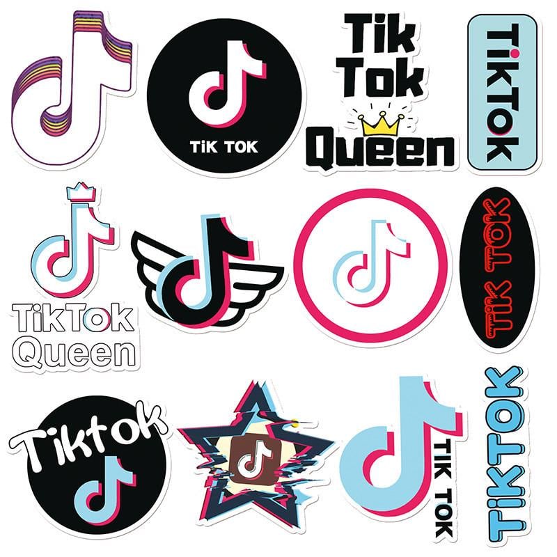 ᐉ Стікери вінілові Tik Tok 50 шт. (10444) • Краща ціна в Києві, Україні ...