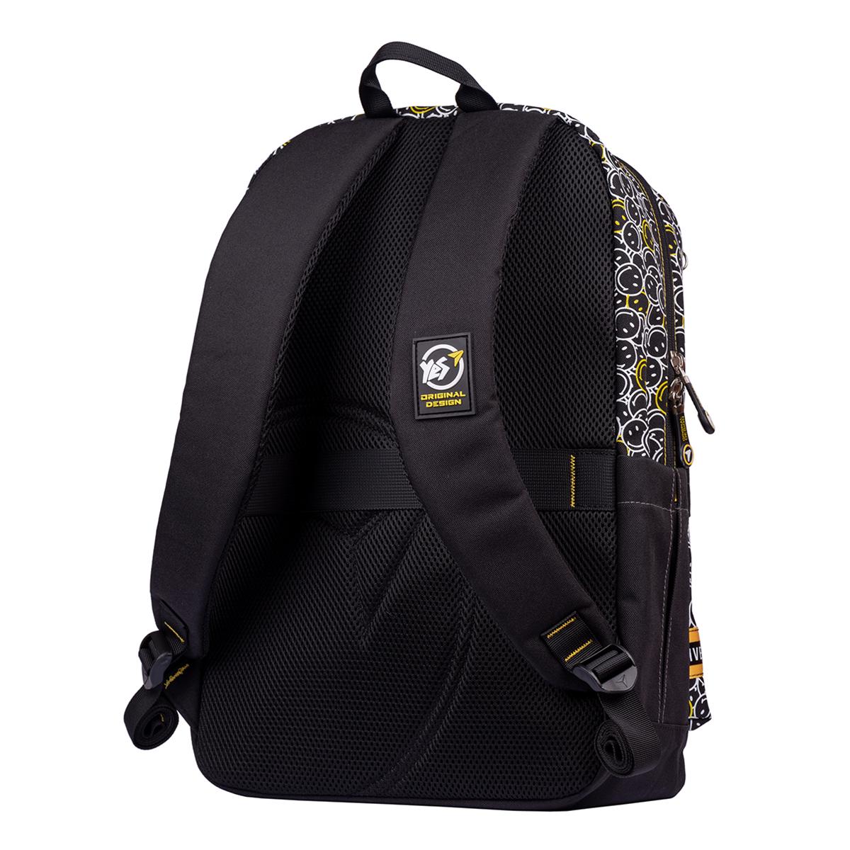 ᐉ Рюкзак YES TS-56 Smiley World Black&Yellow с пеналом Черный (554561 ...