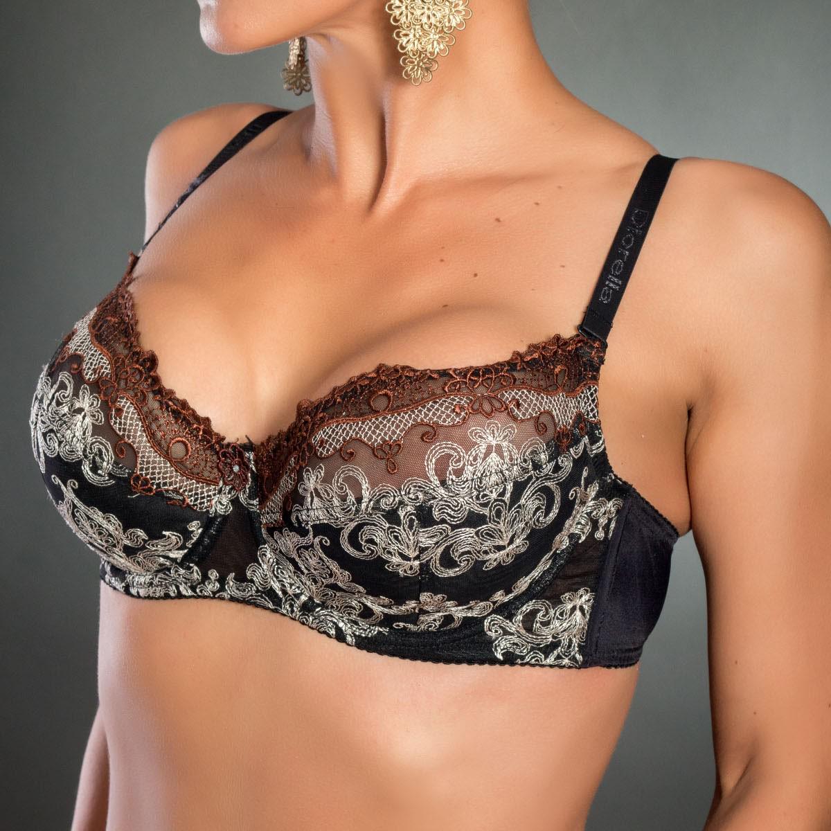 ᐉ Бюстгальтер Diorella 33575 E 85E Черно-коричневий (113№5655) • Краща ціна в Києві, Україні ...