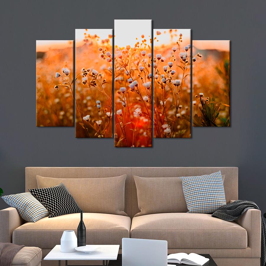 ᐉ Картина цветы и растения Маленькие полевые ромашки 137x85 см (A1004-5)