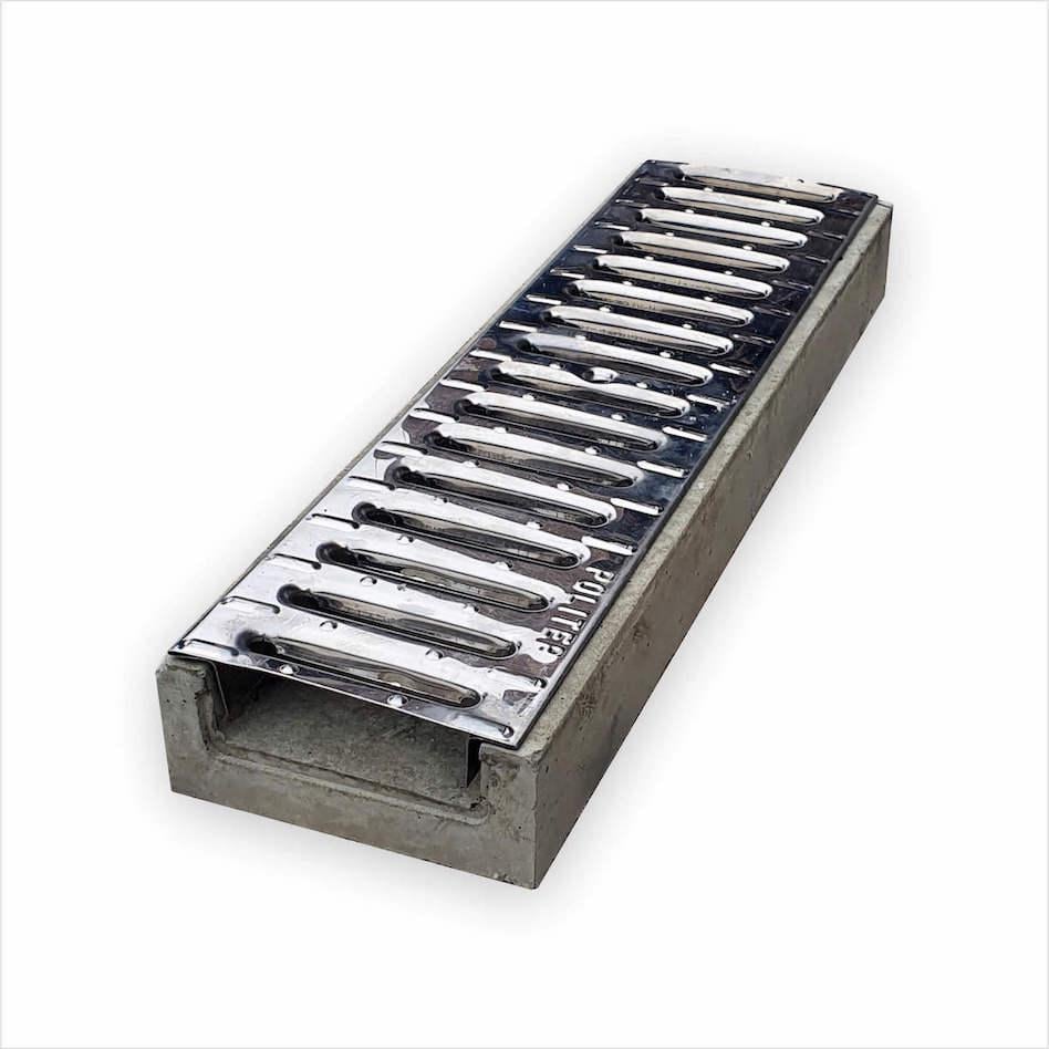 ᐉ Лоток водоотводный Politep DN100 H60 с нержавеющей решеткой класса В (24277299) • Купить в ...