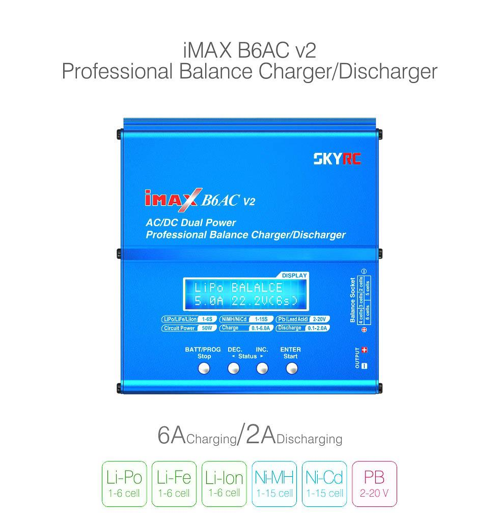 ᐉ Зарядний пристрій балансувальний SKYRC iMAX B6AC V2 для акумуляторів ...