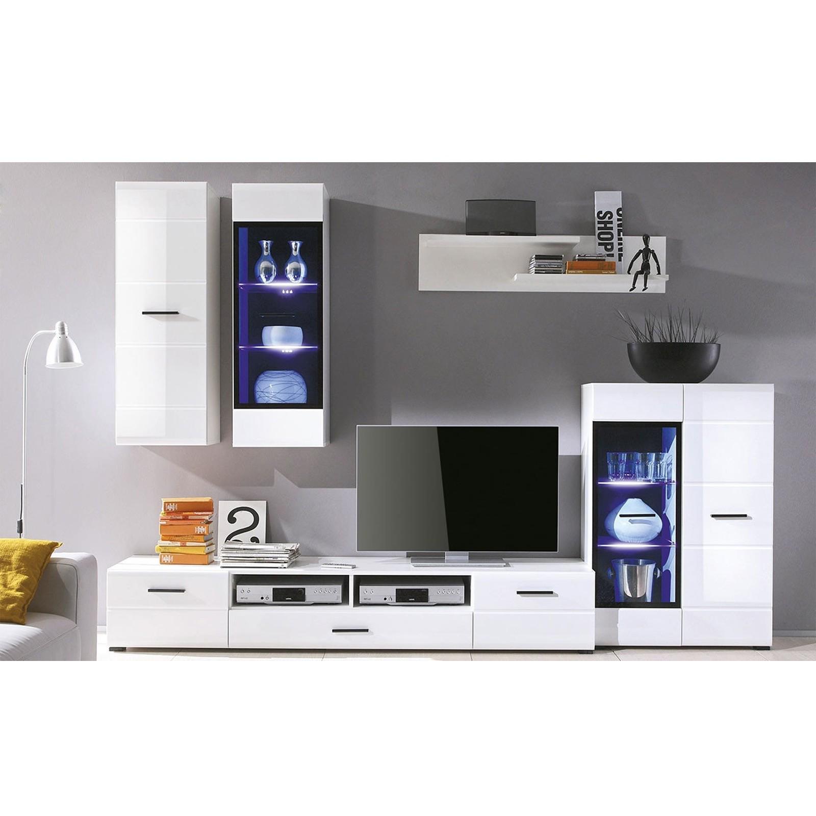 ᐉ Тумба под телевизор Gerbor Holding Вушер RTV2D1S ДСП/МДФ Нимфея альба/Белый глянец • Купить в ...