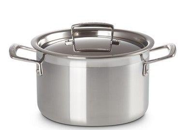 ᐉ Кастрюля Le Creuset 2,3 л нержавеющая сталь с крышкой Chrome ...