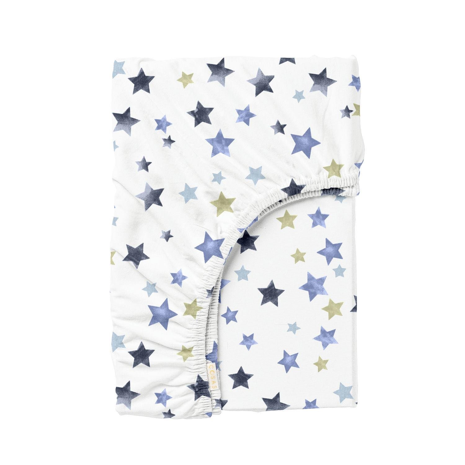 ᐉ Простынь Cosas на резинке в детскую кроватку 60x120 см Starfall ...