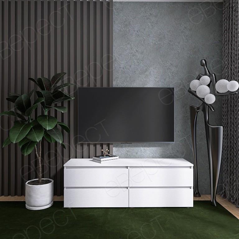 ᐉ Тумба под телевизор Everest ЛТВ 1400 Лайт ЛДСП Нимфея альба • Купить в Киеве Украине • Лучшая