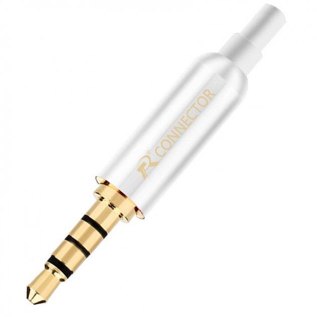 ᐉ Штекер под пайку R Connector FreeEnd-Jack 3,5 мм TRRS 4 pin White ...