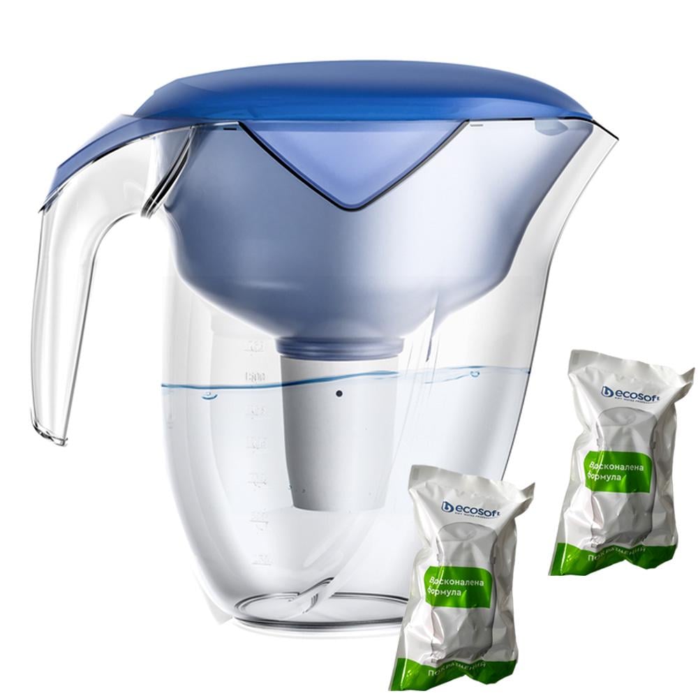 ᐉ Фильтр кувшин Ecosoft Nemo два картриджа Сапфировый 2027656673 • Купить в Киеве Украине