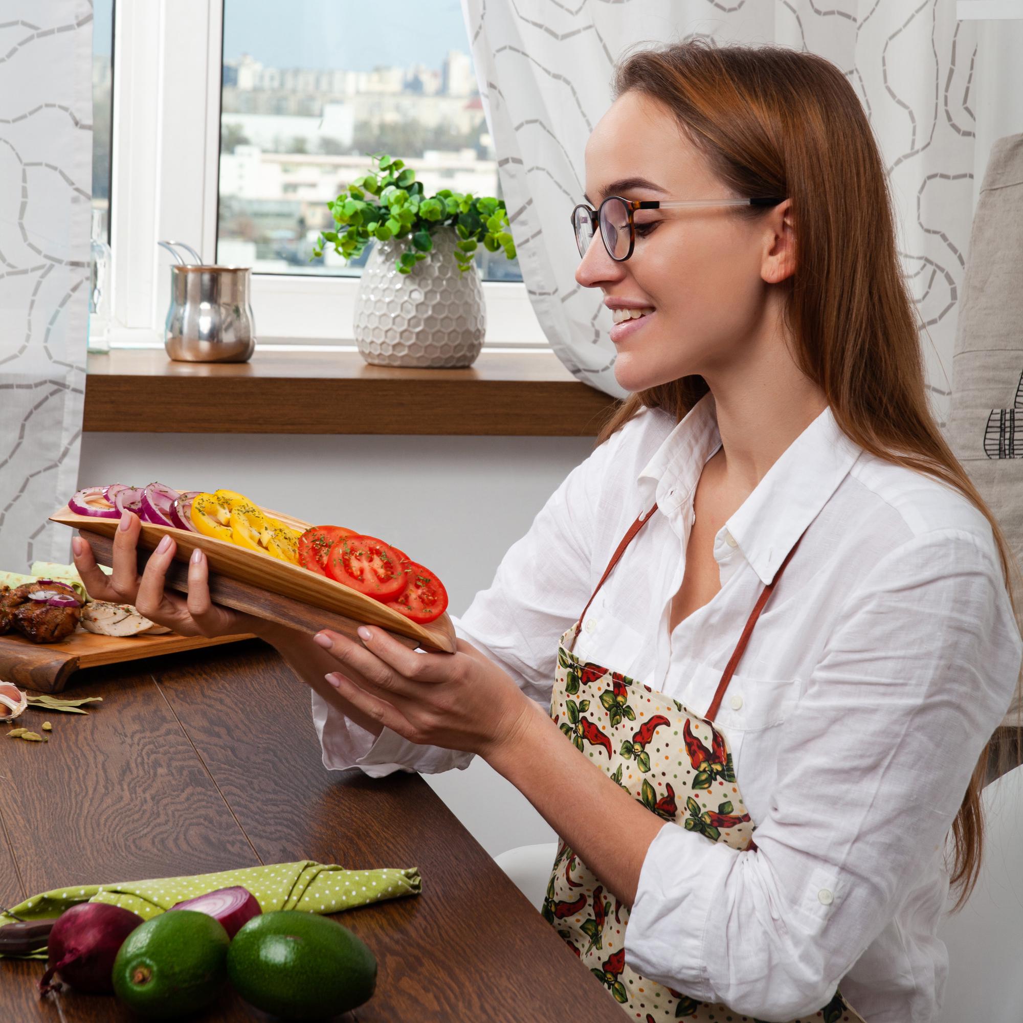 ᐉ Сервировочная доска PORSHEN из ясеня и ореха 30х9,5 см (DP 009 ...