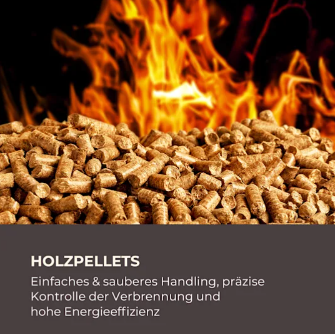 ᐉ Печь на пеллетах с энергетическим переходом Klarstein 5/10 кВт 18 кг ...