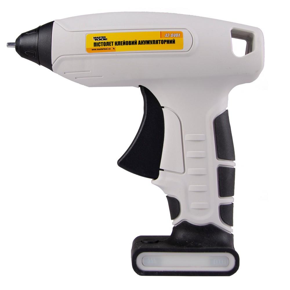 ᐉ Пистолет клеевой MasterTool аккумуляторный Ø 7,2 мм DC 3,7 V 1300 mAh капля-стоп (42-0401)